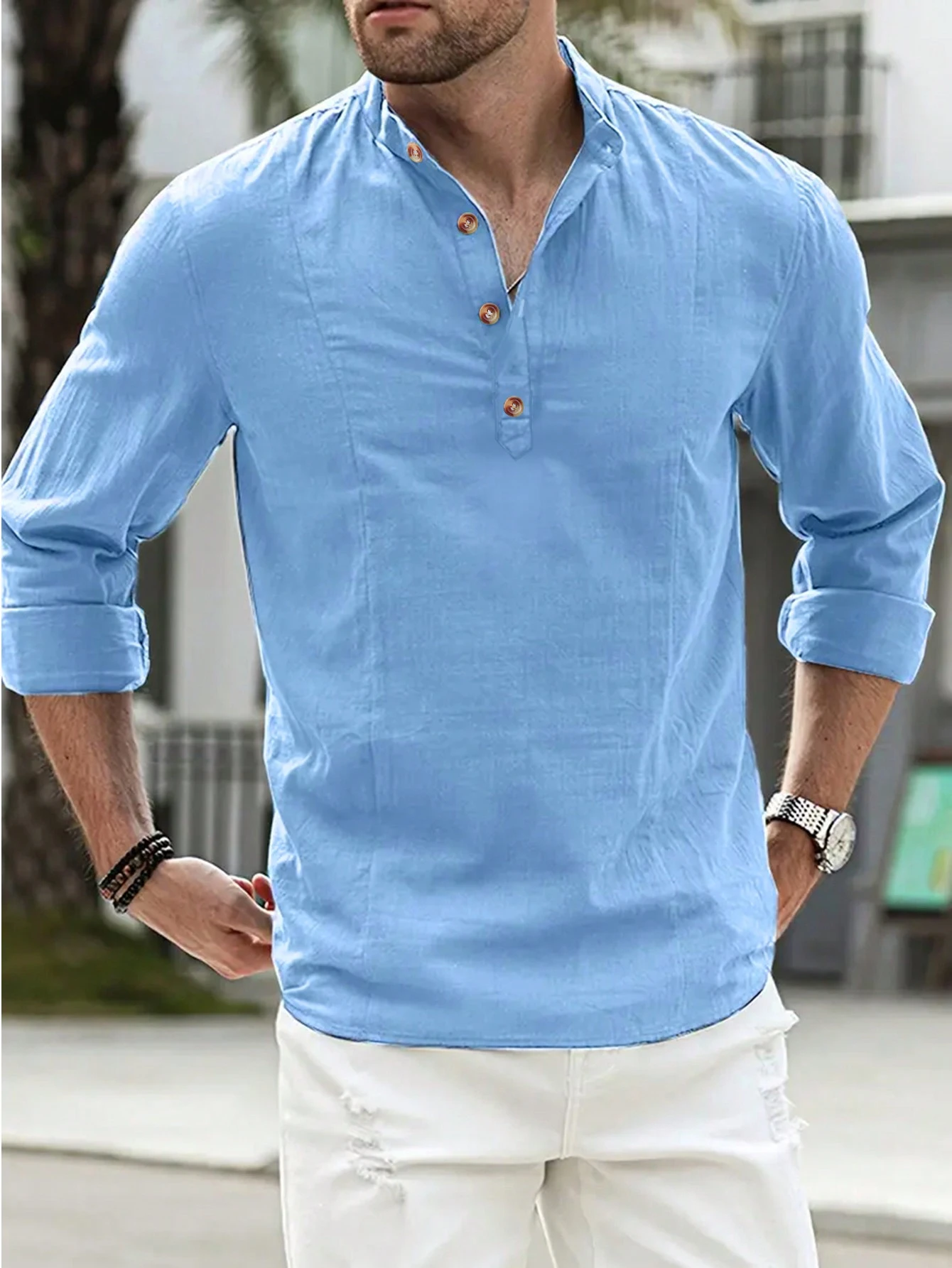 Men Half Button Shirt | SHEIN USA