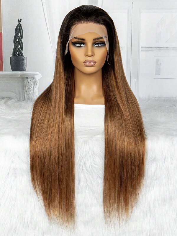 Humain Perruques De Cheveux Pour Femme 13x4 Perruque Frontale En Dentelle Oreille À Oreille ...