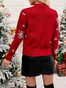 SHEIN LUNE Christmas Tree Pattern Round Neck Sweater For New Year ...