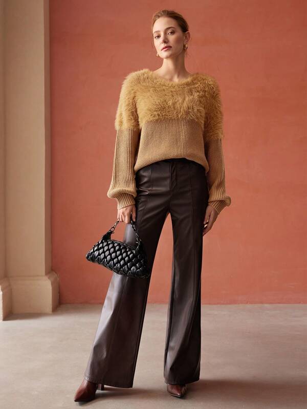 MOTF PREMIUM WOOL-BLEND FAUX FUR KNIT SWEATER | SHEIN USA