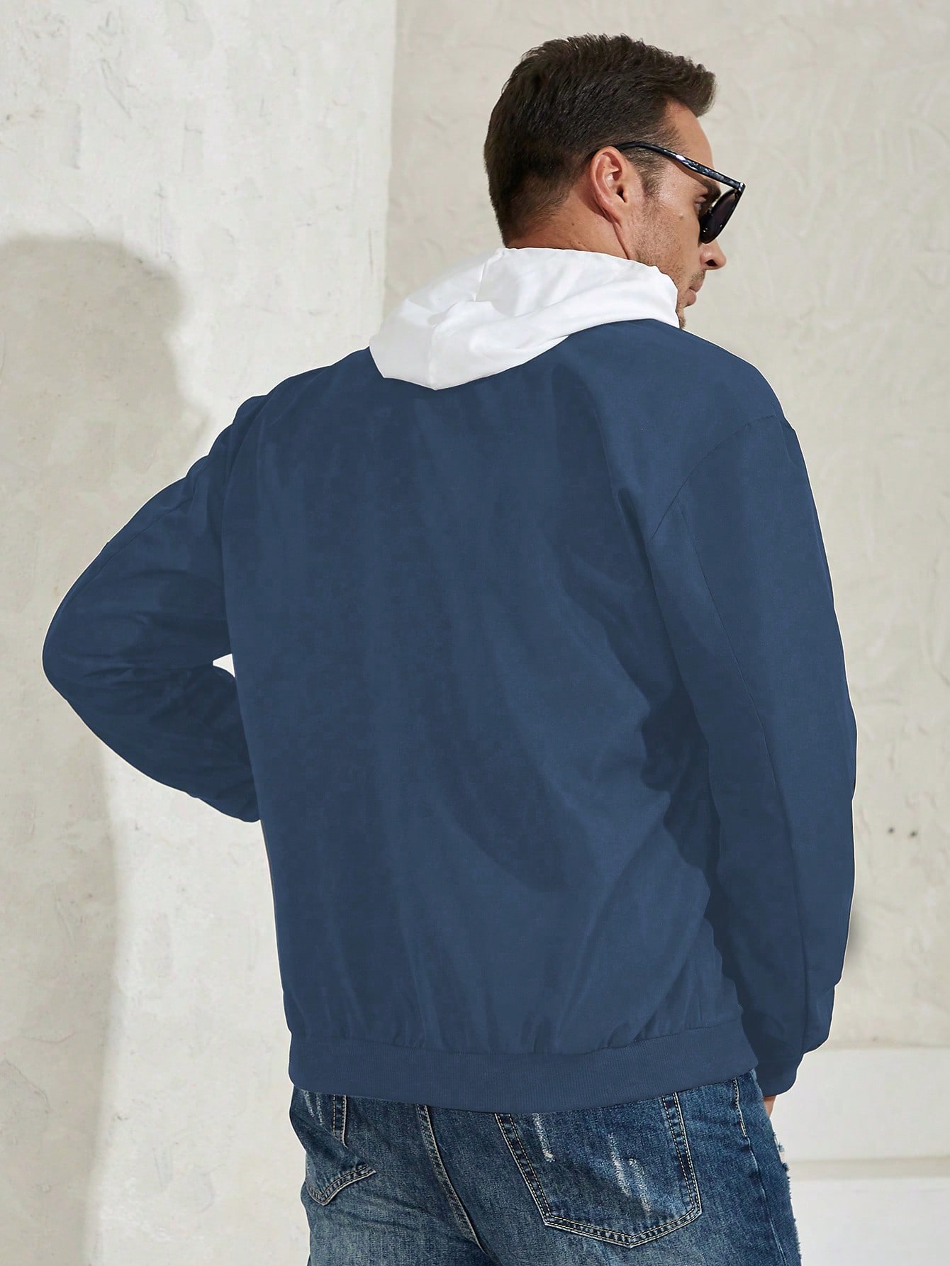 Manfinity Homme Men Plus Zip Up Bomber Jacket Without Hoodie | SHEIN UK