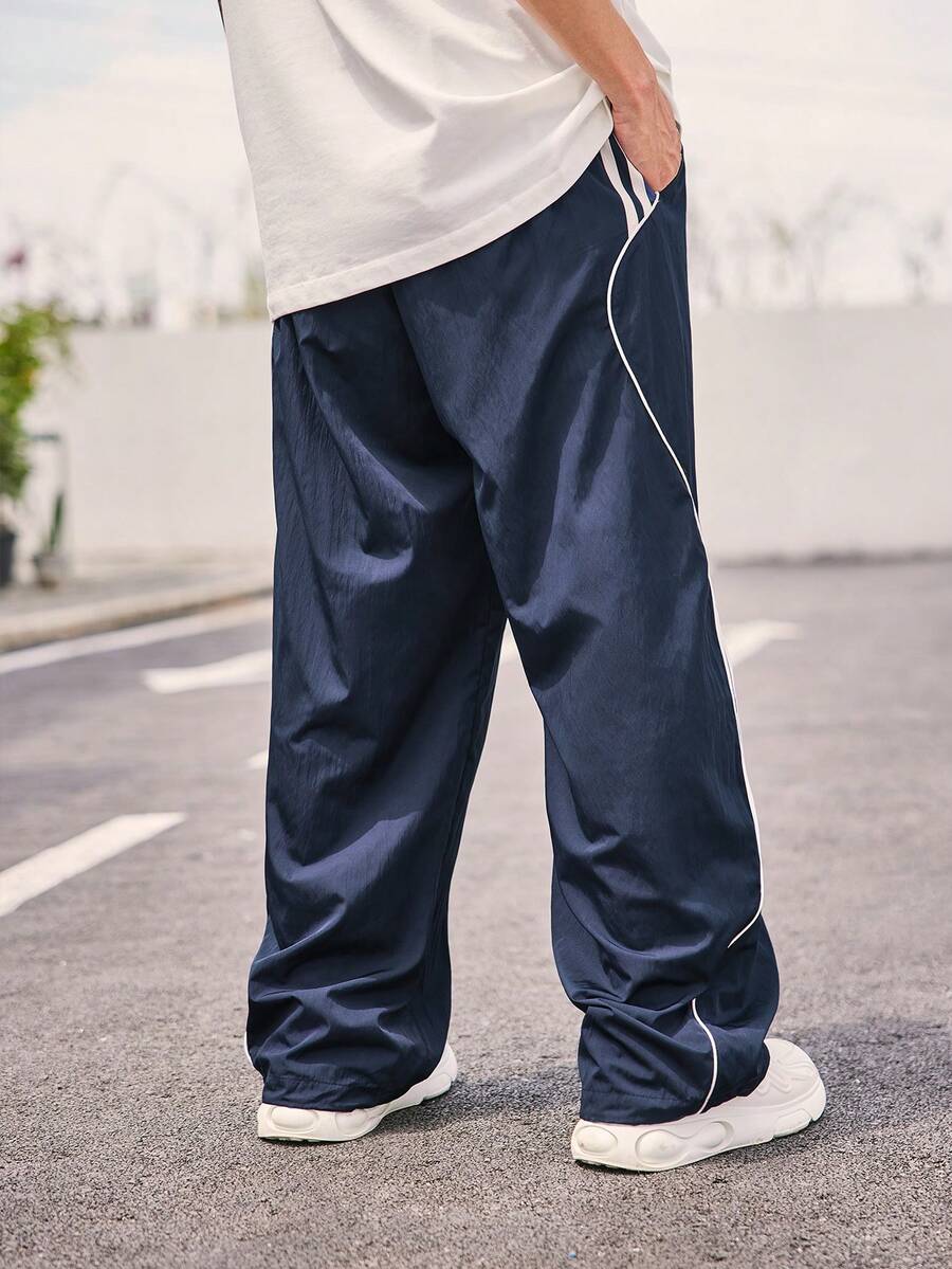 INFLATION Men Contrast Piping Drawstring Waist Pants | SHEIN USA