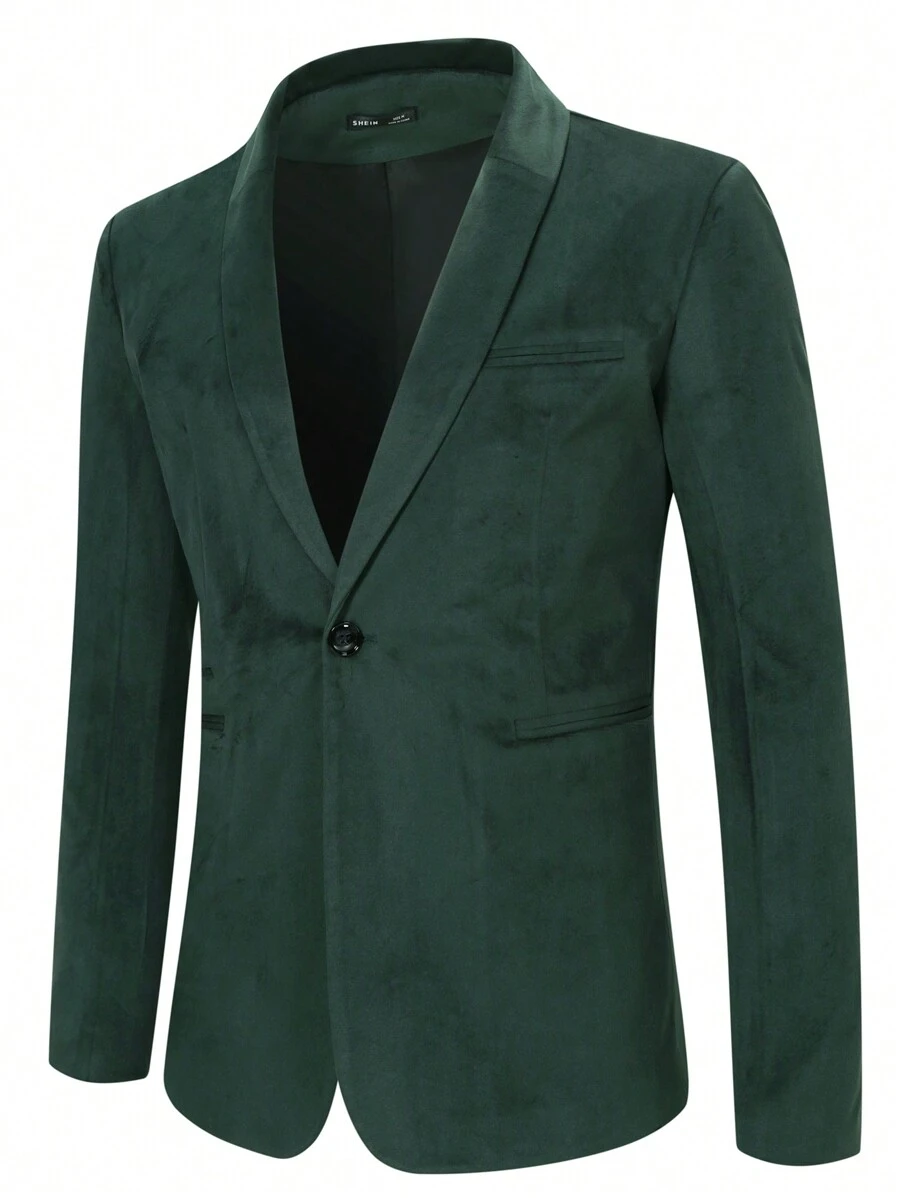 Manfinity AFTRDRK Men Shawl Collar Single Button Blazer | SHEIN USA