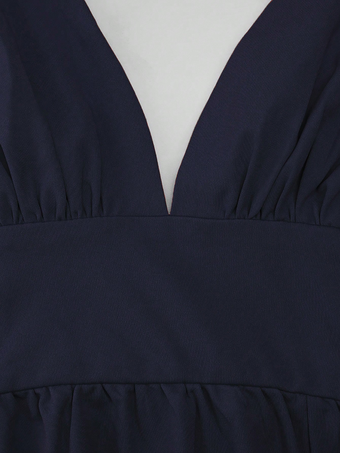 Ever Pretty Double V Neck Ruched Split Thigh Chiffon Formal Dress