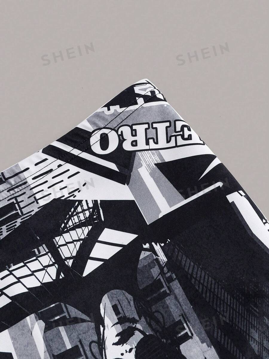 SHEIN ICON Pop Art Print Tube Top & Bodycon Skirt | SHEIN UK