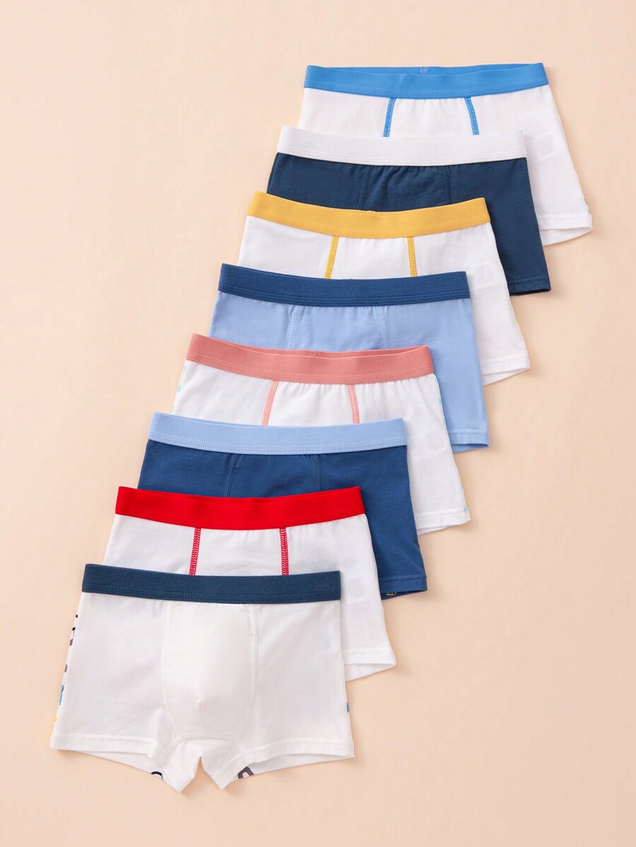 Jeune Garçon 8 pièces Caleçon Dessin Animé | Mode en ligne | SHEIN FRANCE