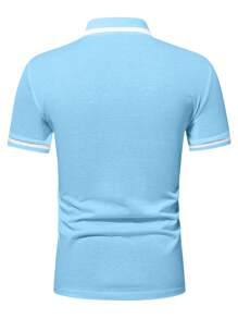 Manfinity Mode Men Contrast Trim Polo Shirt | SHEIN USA