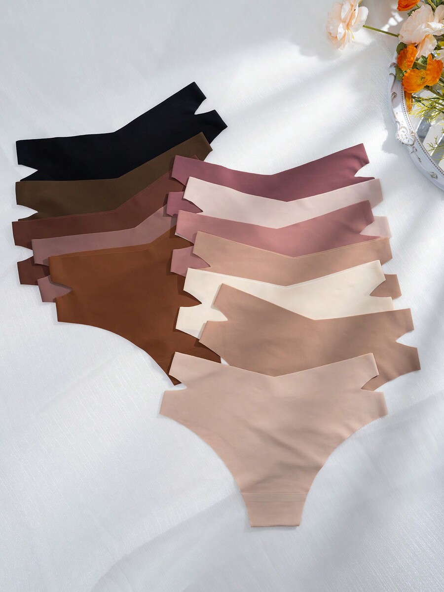 12pack Plain Simple High Cut Panty | SHEIN USA