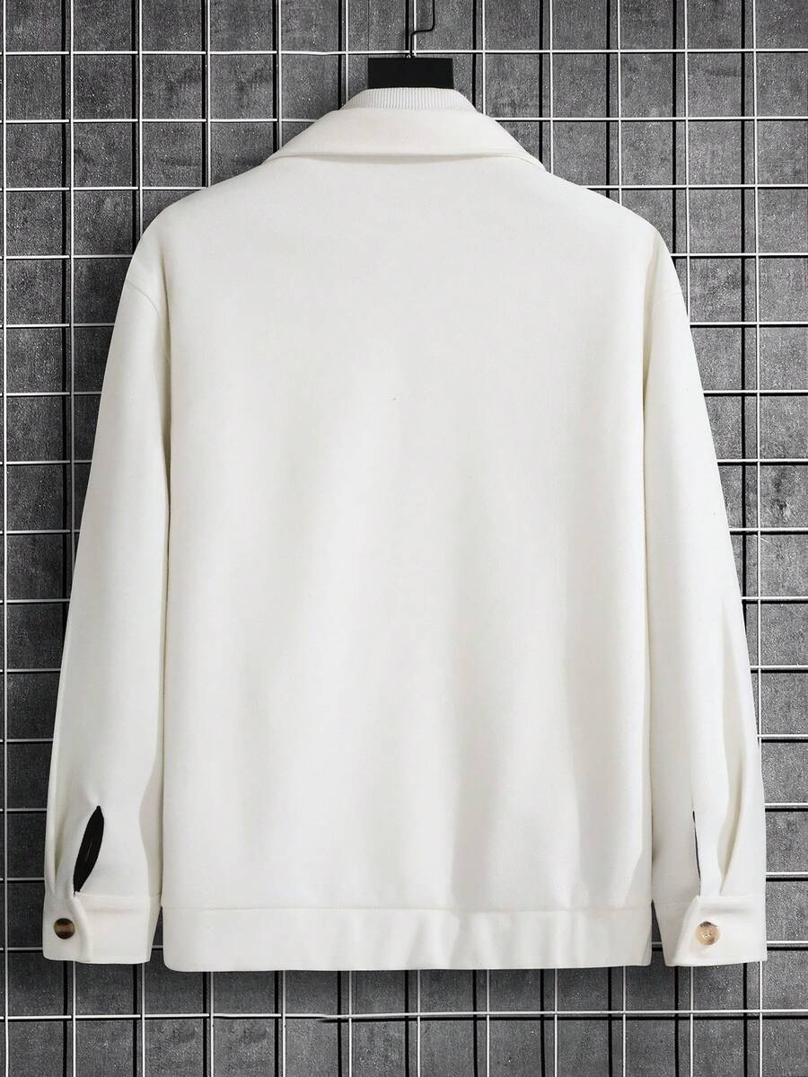 Manfinity Homme Men Flap Detail Drop Shoulder Jacket | SHEIN USA