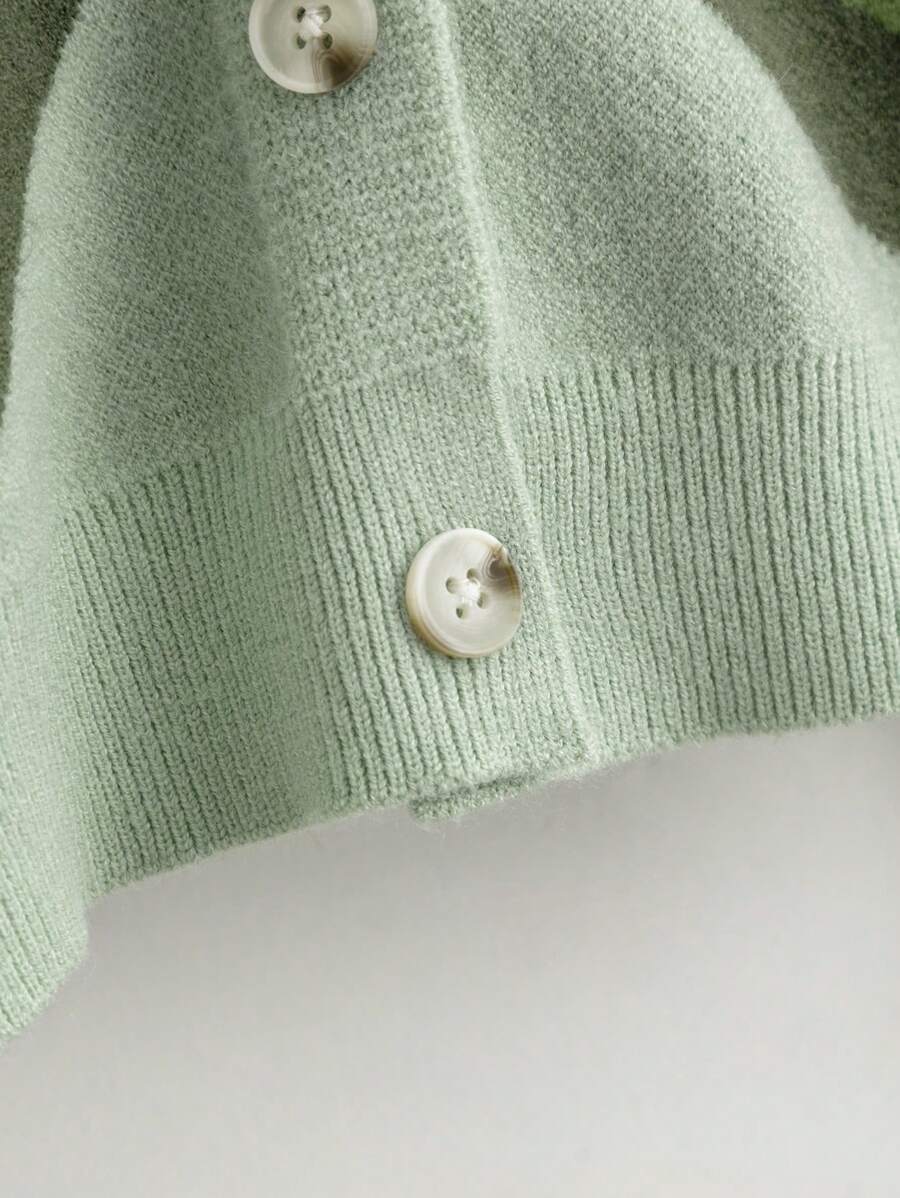 SHEIN Young Girl Star Pattern Drop Shoulder Cardigan | SHEIN USA