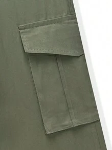 Manfinity Homme Men's Casual Letter Patch Detail Cargo Pants With Flap ...