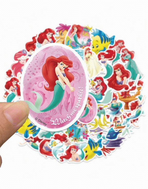 50PCS Disney The Little Mermaid Officially Licensed Ariel Vinyl ...