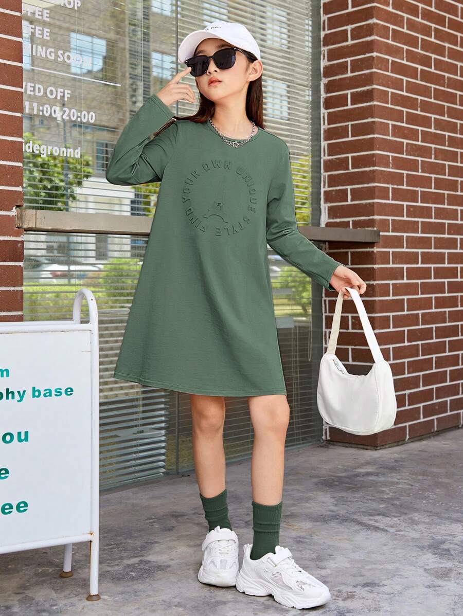 SHEIN Vestido suelto para niña preadolescente con lindo estampado de ...