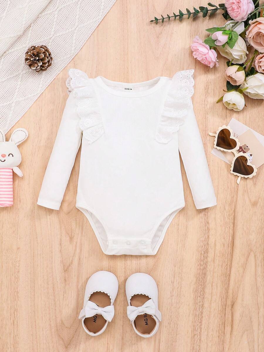 SHEIN Baby Girl Ruffle Trim Bodysuit | SHEIN USA