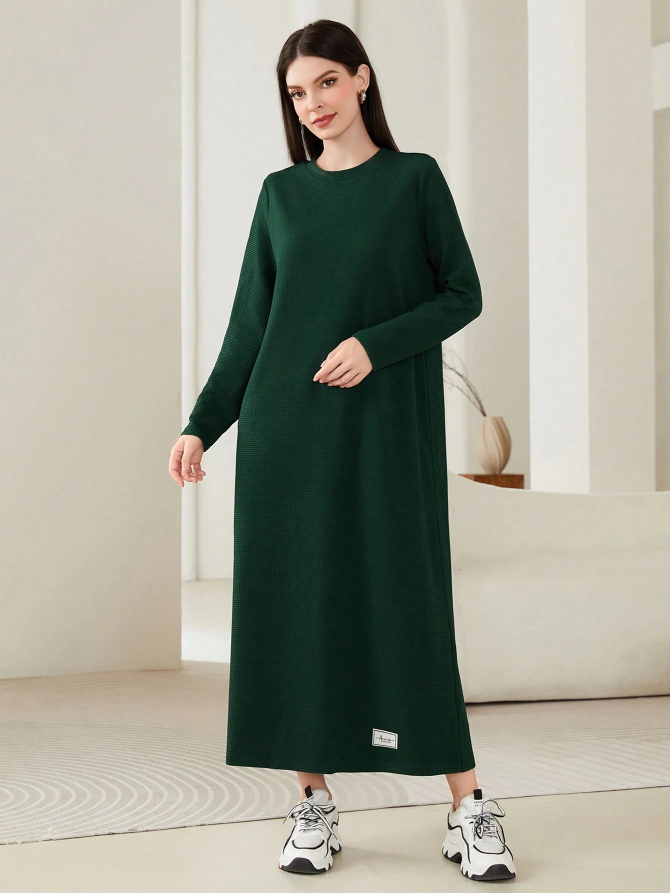 Shein Mulvari Patched Detail Tee Dress | Shein Usa