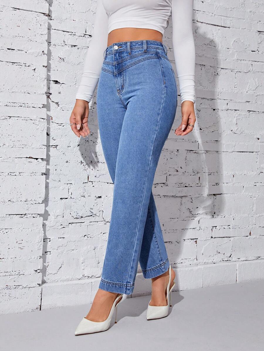 SHEIN Privé High Waist Mom Fit Jeans | SHEIN USA