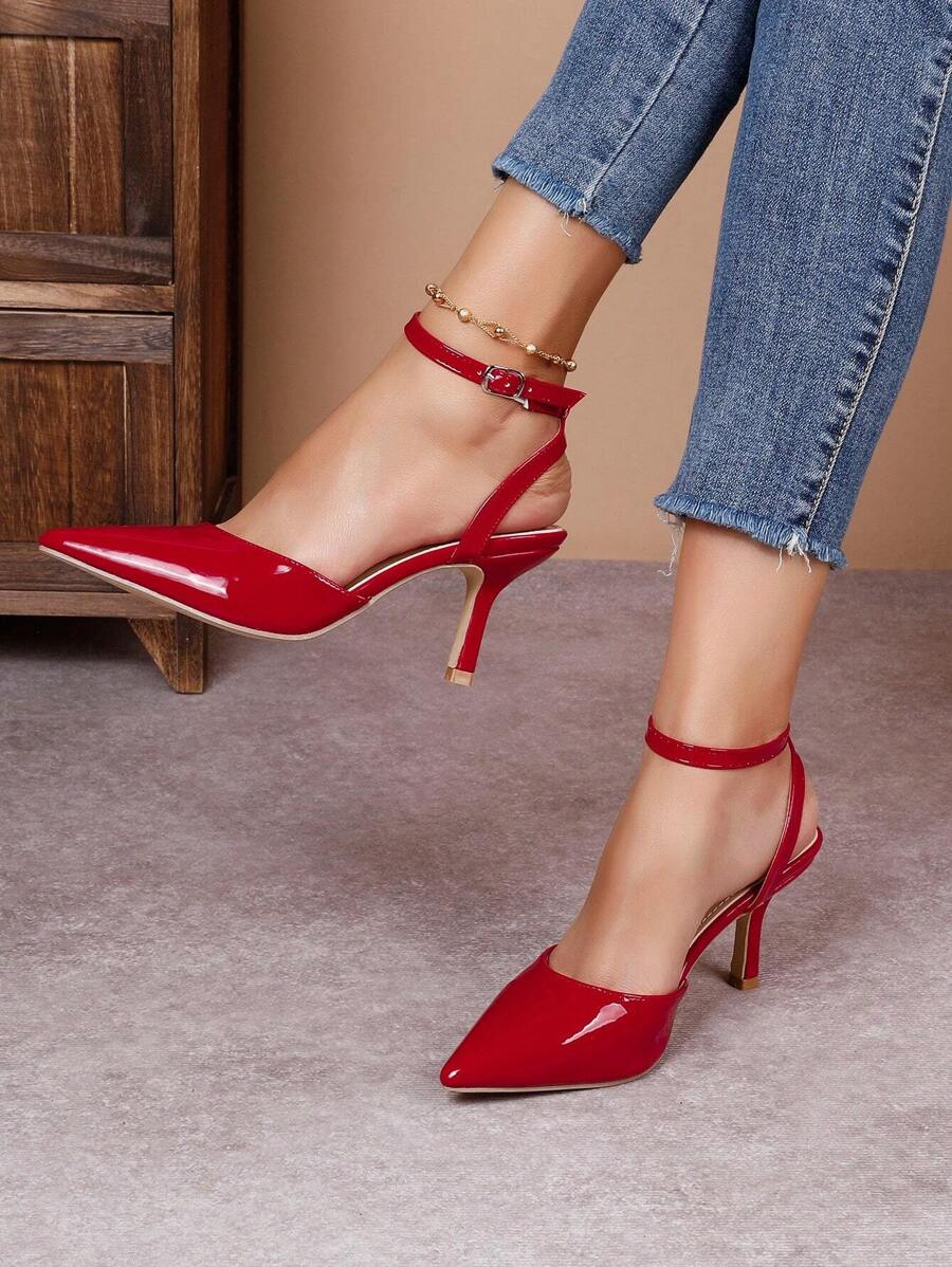 Fall/Winter 2025 Solid Color Elegant Pointed Toe Thin High Heel Ladies ...