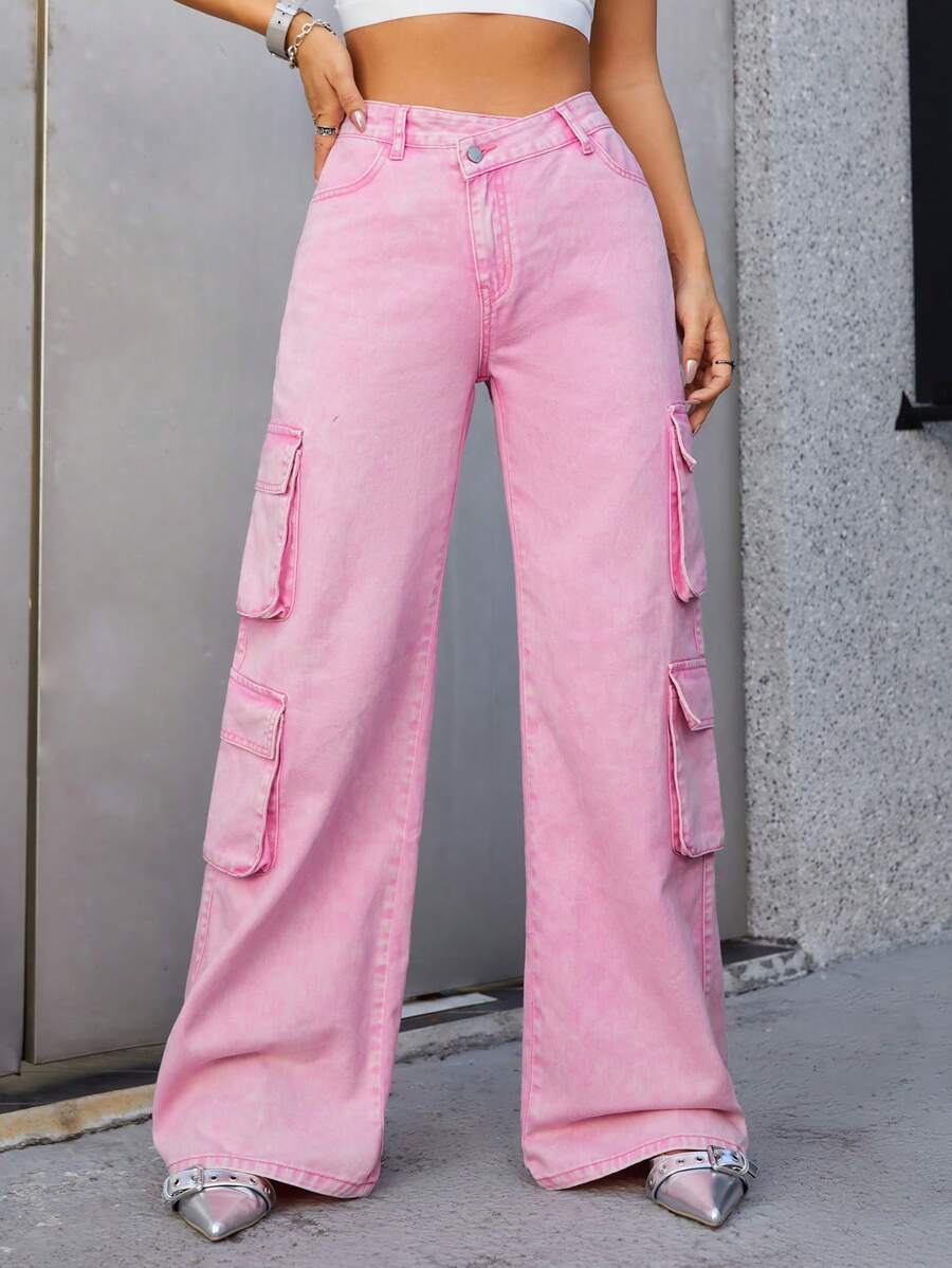Shein Icon Flap Pocket Side Cargo Pants Shein Usa
