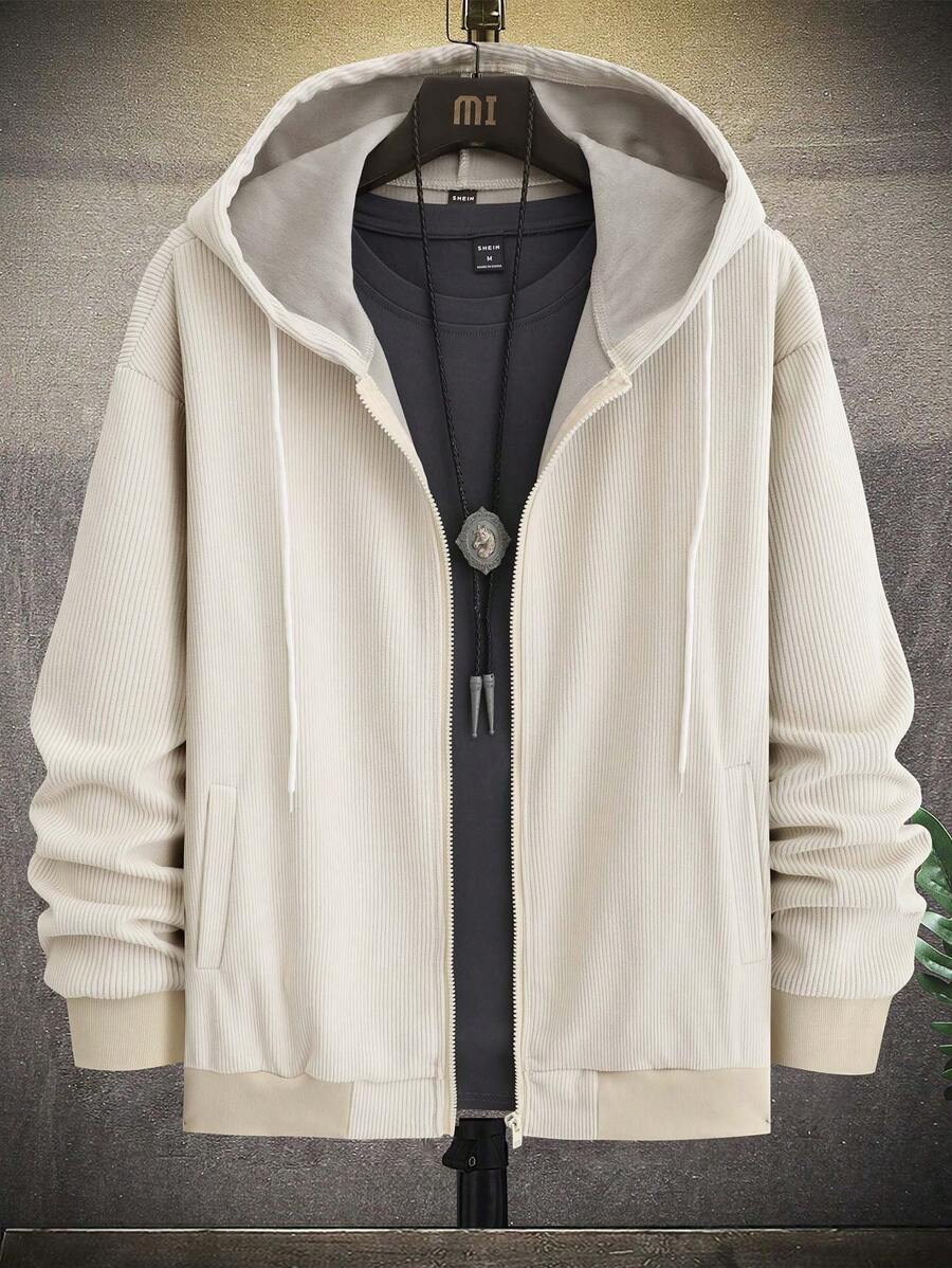 Manfinity Homme Chaquetas Con Capucha De Cordon Para Hombres Con Corte ...