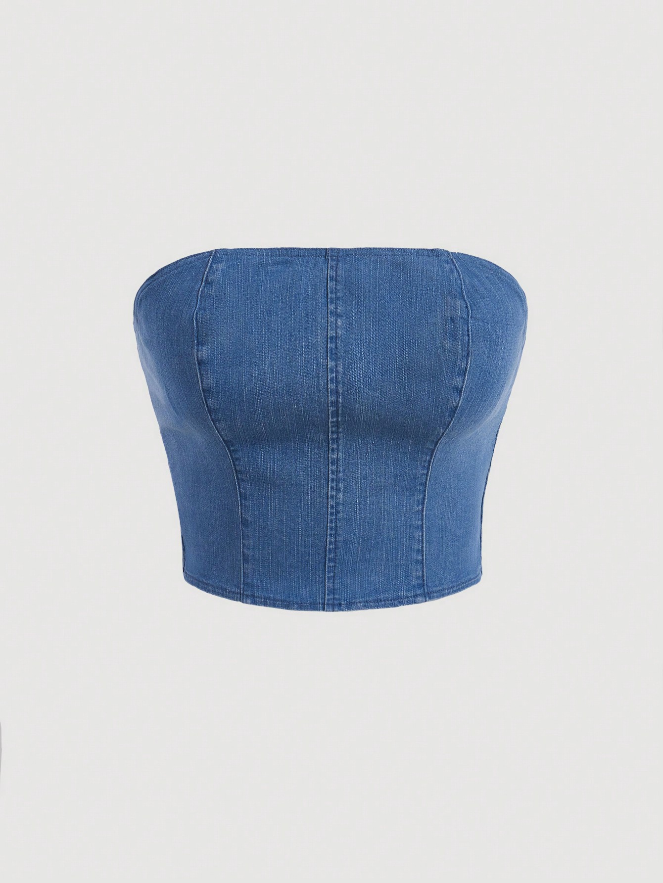 SHEIN MOD Plus Size Strapless Denim Top | SHEIN USA