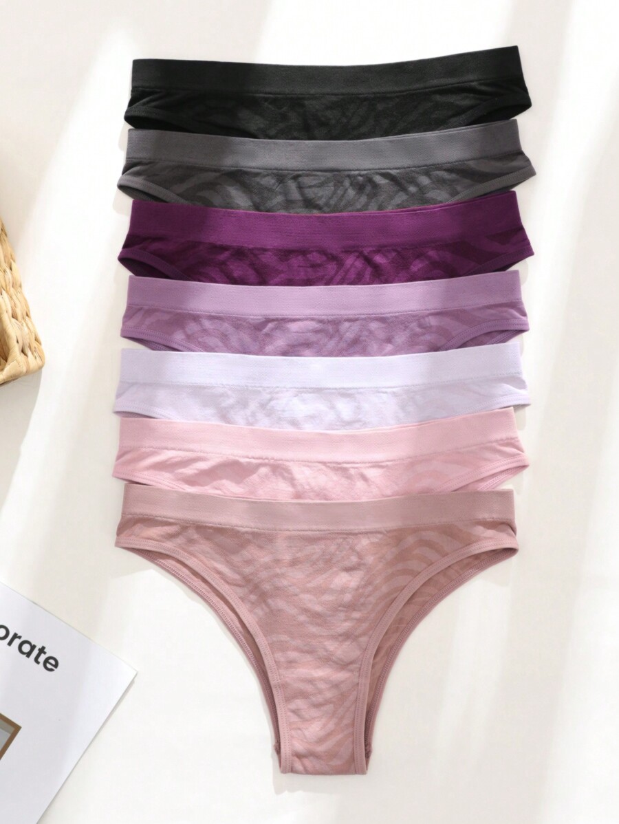 Shein Underwear&Sleepwear Basics 7pack Solid Simple Solid Panty | SHEIN USA