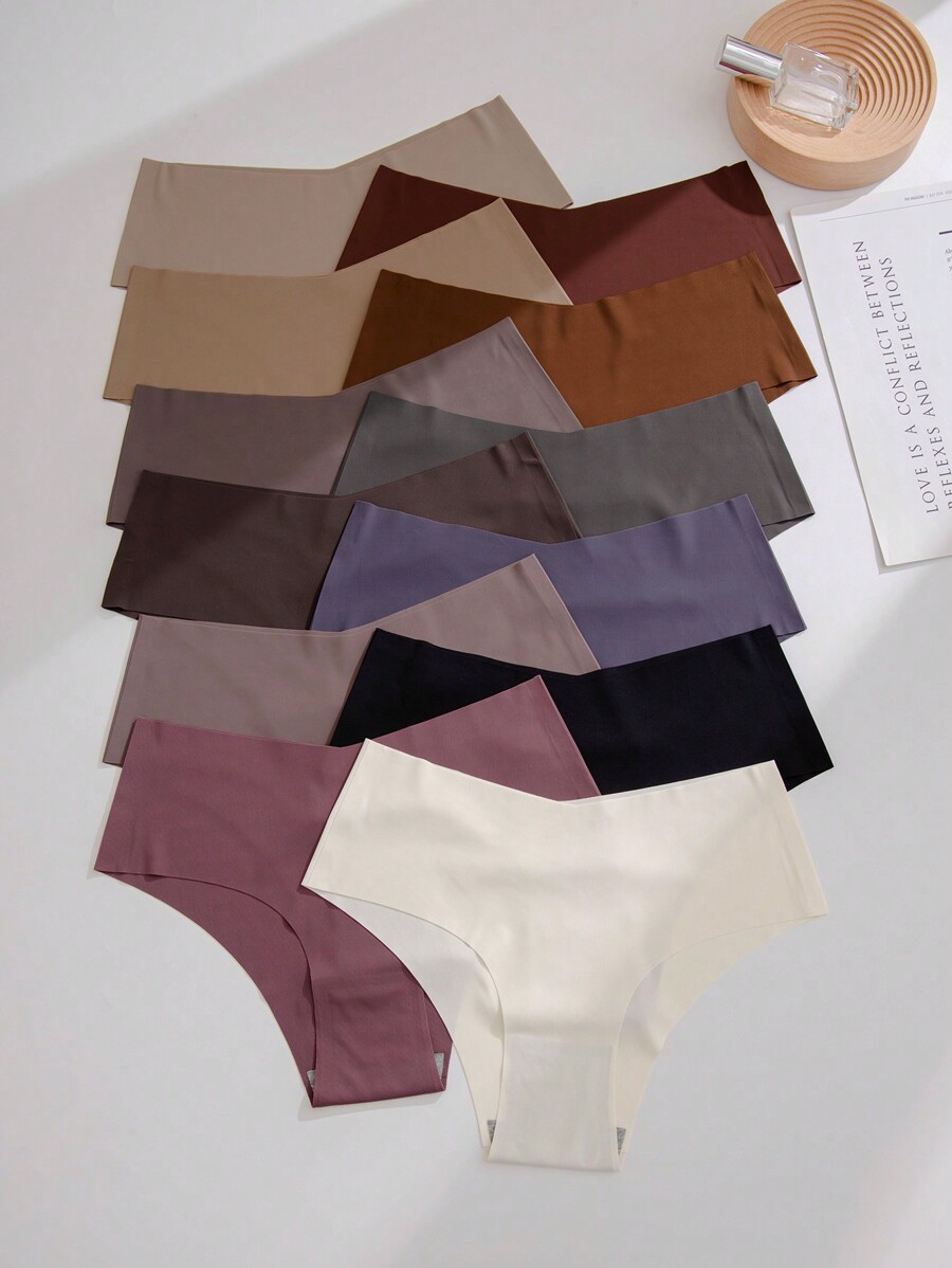 12pack Solid Simple Brief | SHEIN USA