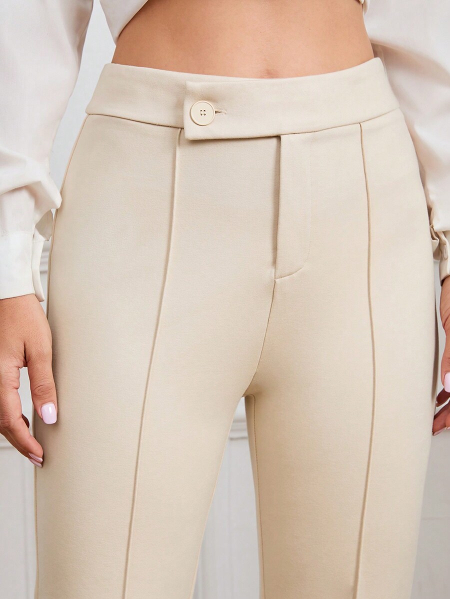 Seam Detail Straight Leg Pants | SHEIN USA