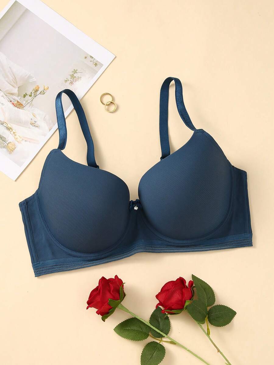 Plus Solid Push Up Bra | SHEIN USA