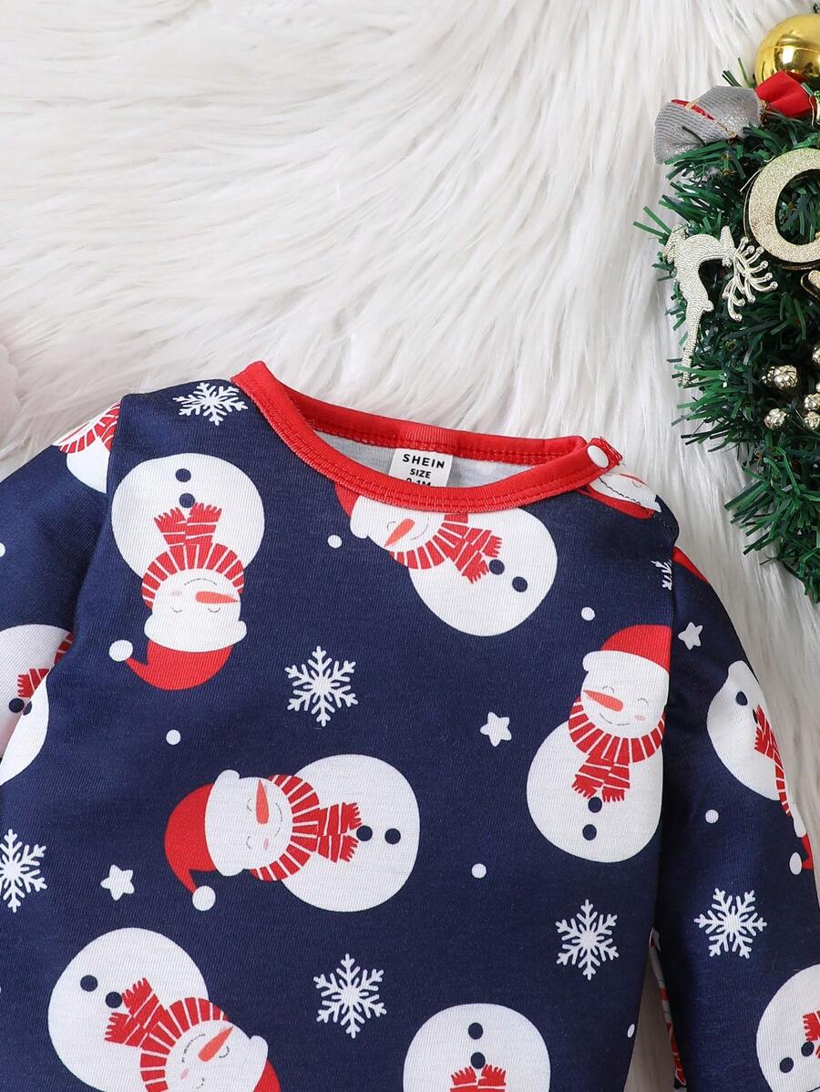 Children's Christmas Snowman Printed Pajamas, Family Matching Outfits ...