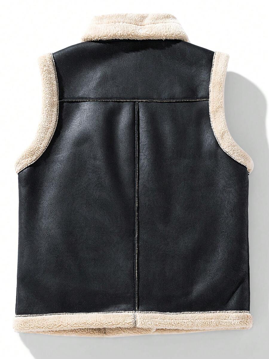 Men Teddy Lined Zip Up Vest Coat | SHEIN USA