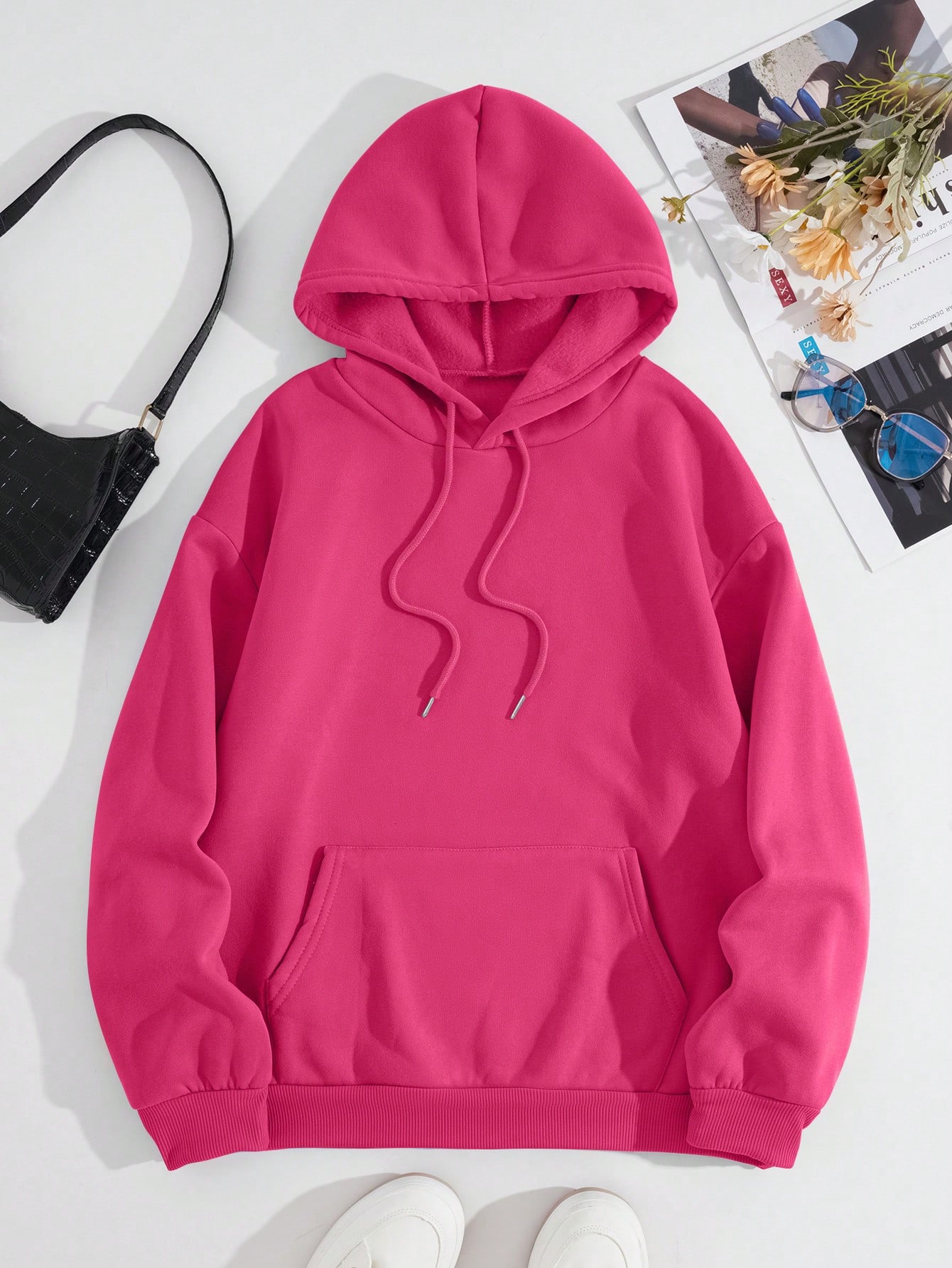 Car And Letter Graphic Drawstring Thermal Lined Hoodie Shein Usa