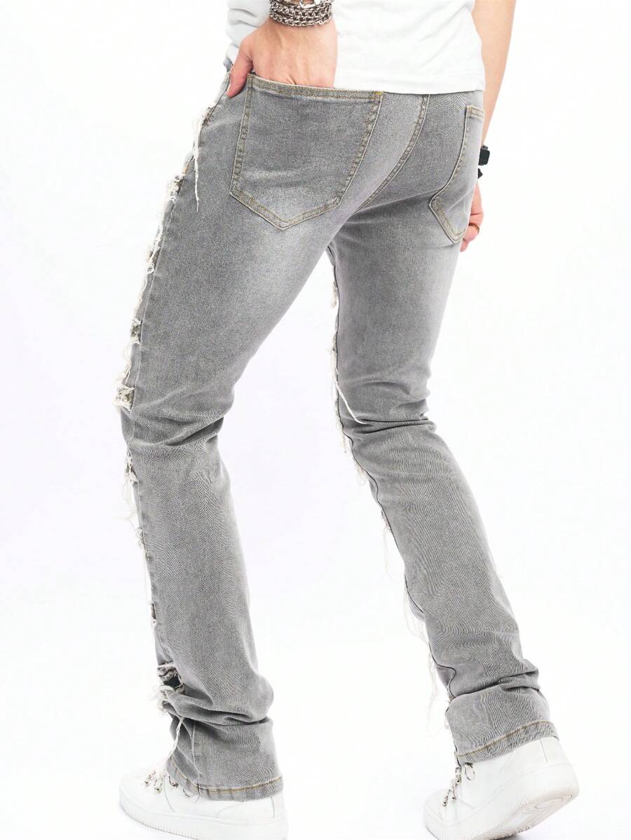Manfinity EMRG Men Ripped Frayed Skinny Jeans | SHEIN USA