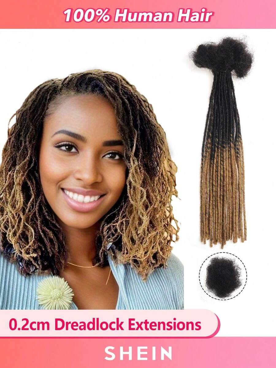 10-20 Inch Options 0.2 Cm Thickness 30 Strands 100% Human Hair ...