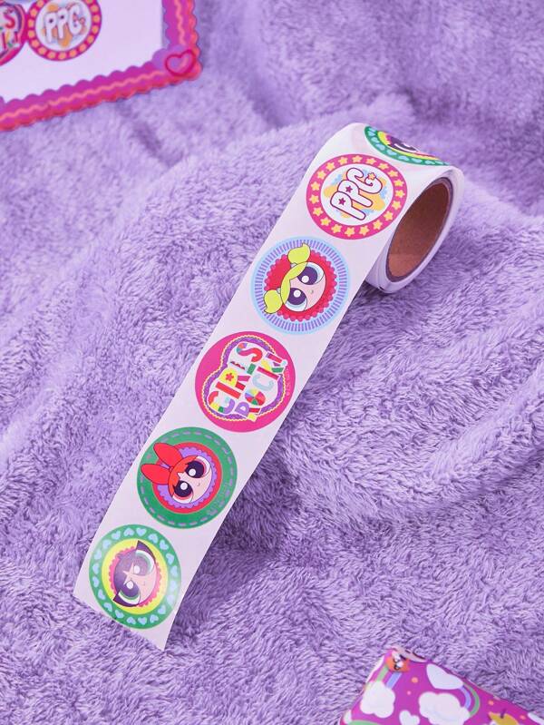 The Powerpuff Girls | ROMWE 1roll Letter Cartoon Graphic Sticker,Cute ...