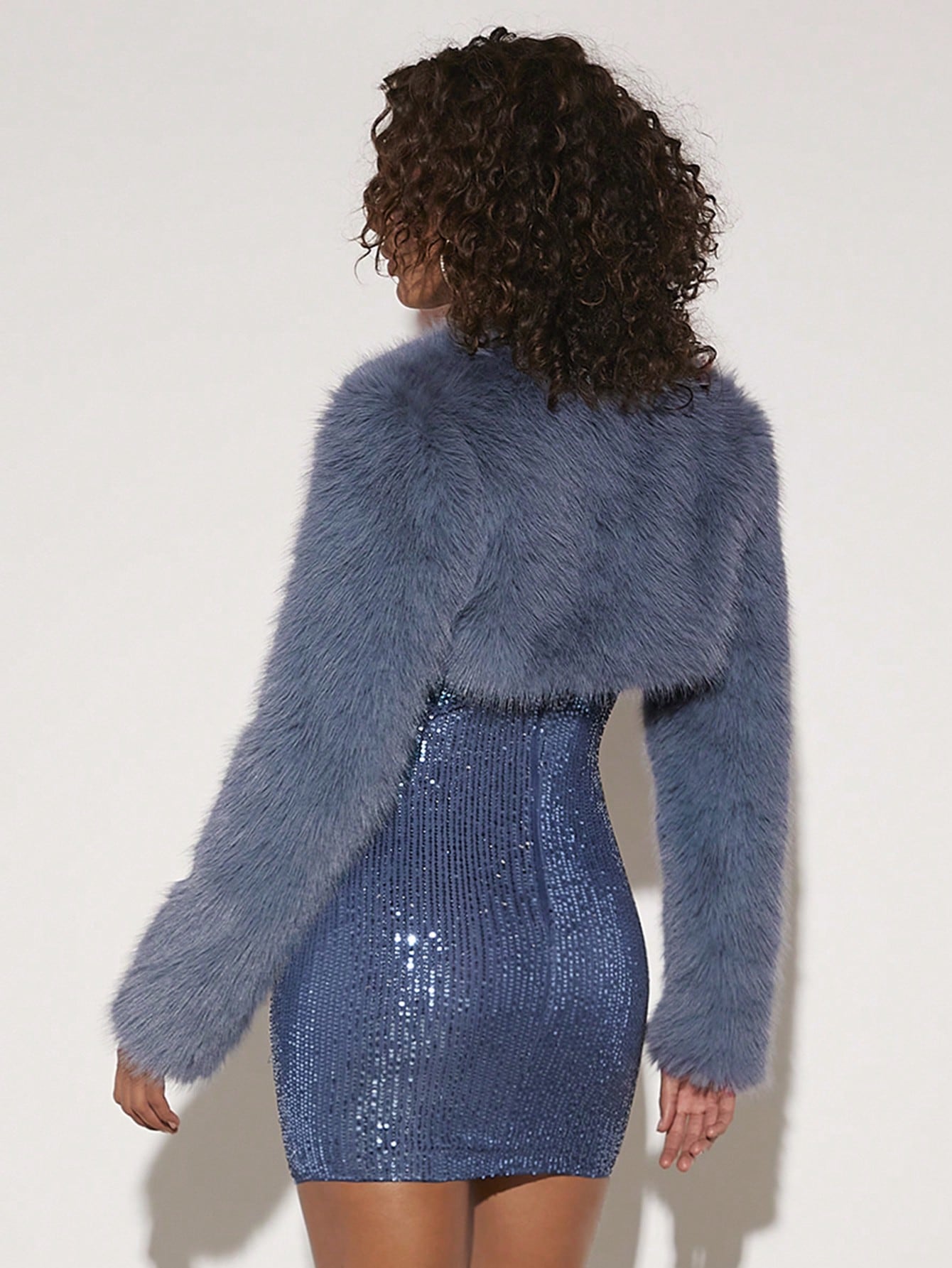 SHEIN BAE Open Front Fuzzy Coat | SHEIN USA