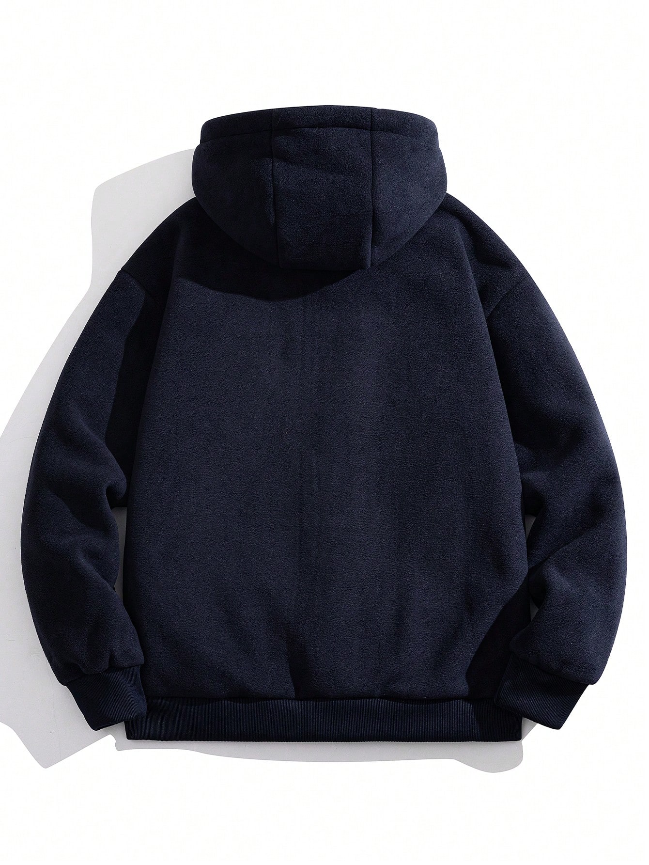 Men Zip Up Drawstring Hooded Teddy Jacket | SHEIN USA