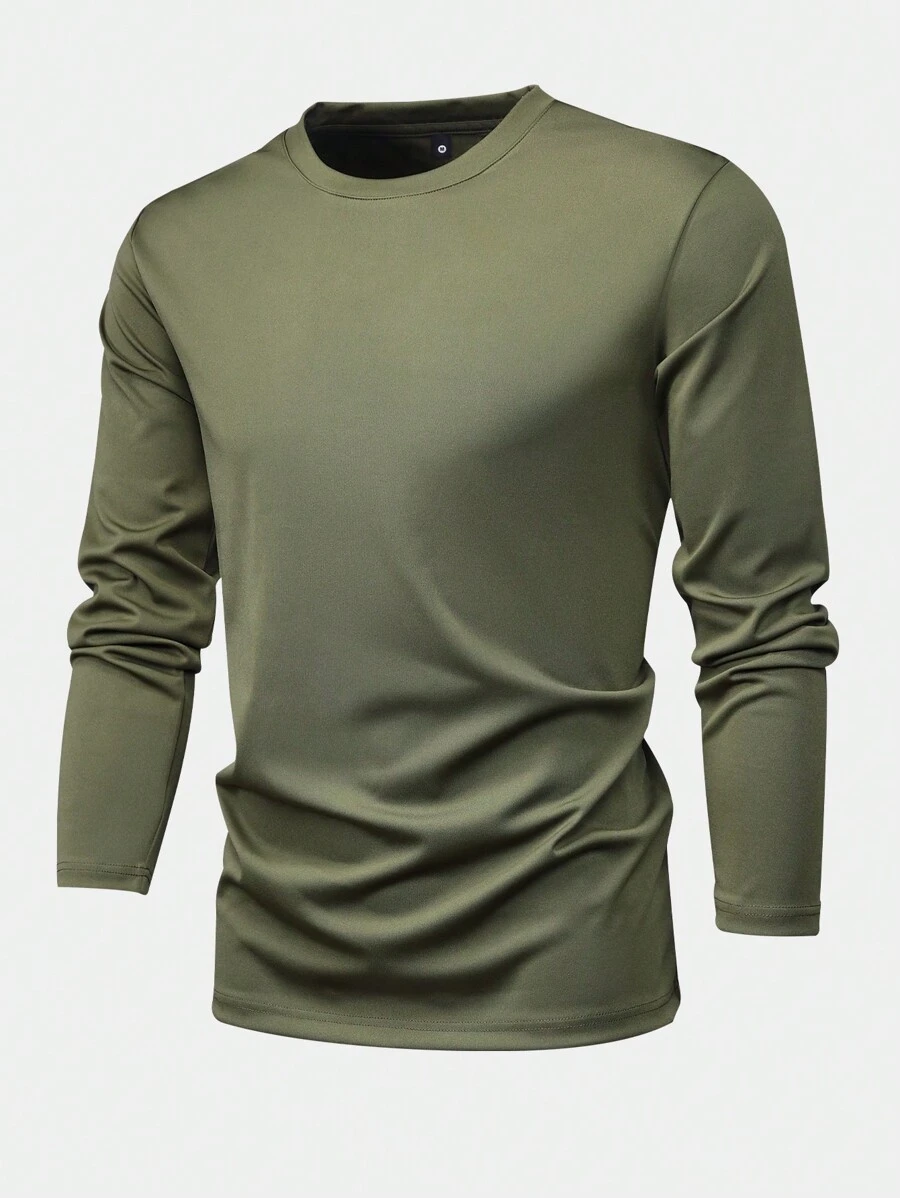 Men Solid Round Neck Tee | SHEIN USA