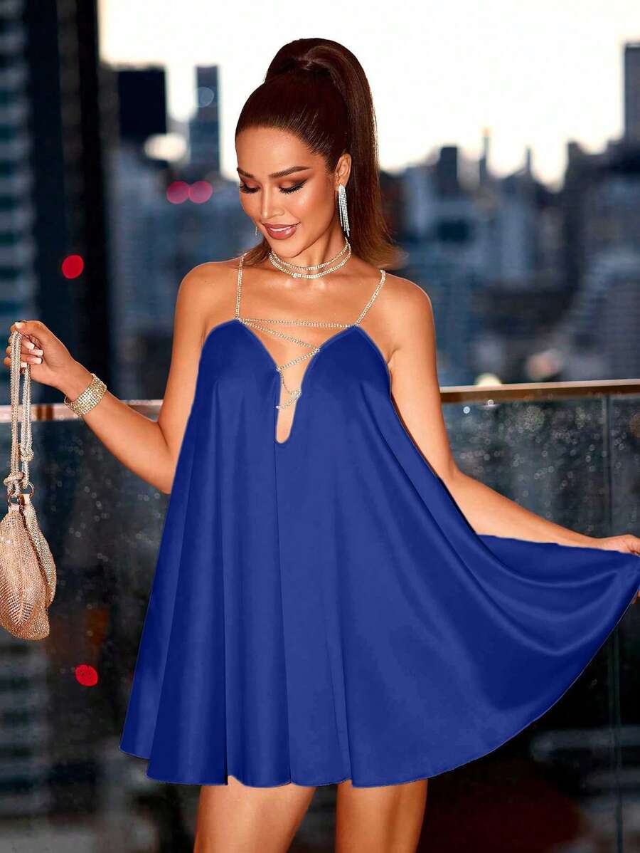 Allurite Solid Cami Dress | SHEIN USA