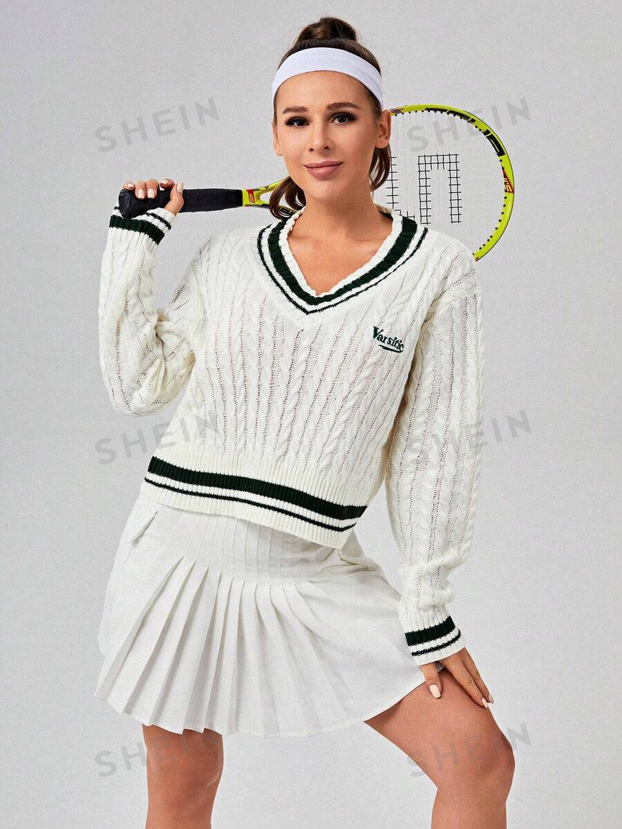 SHEIN VARSITIE Sports Tennis Basic Outdoors With KNIT | SHEIN EUR