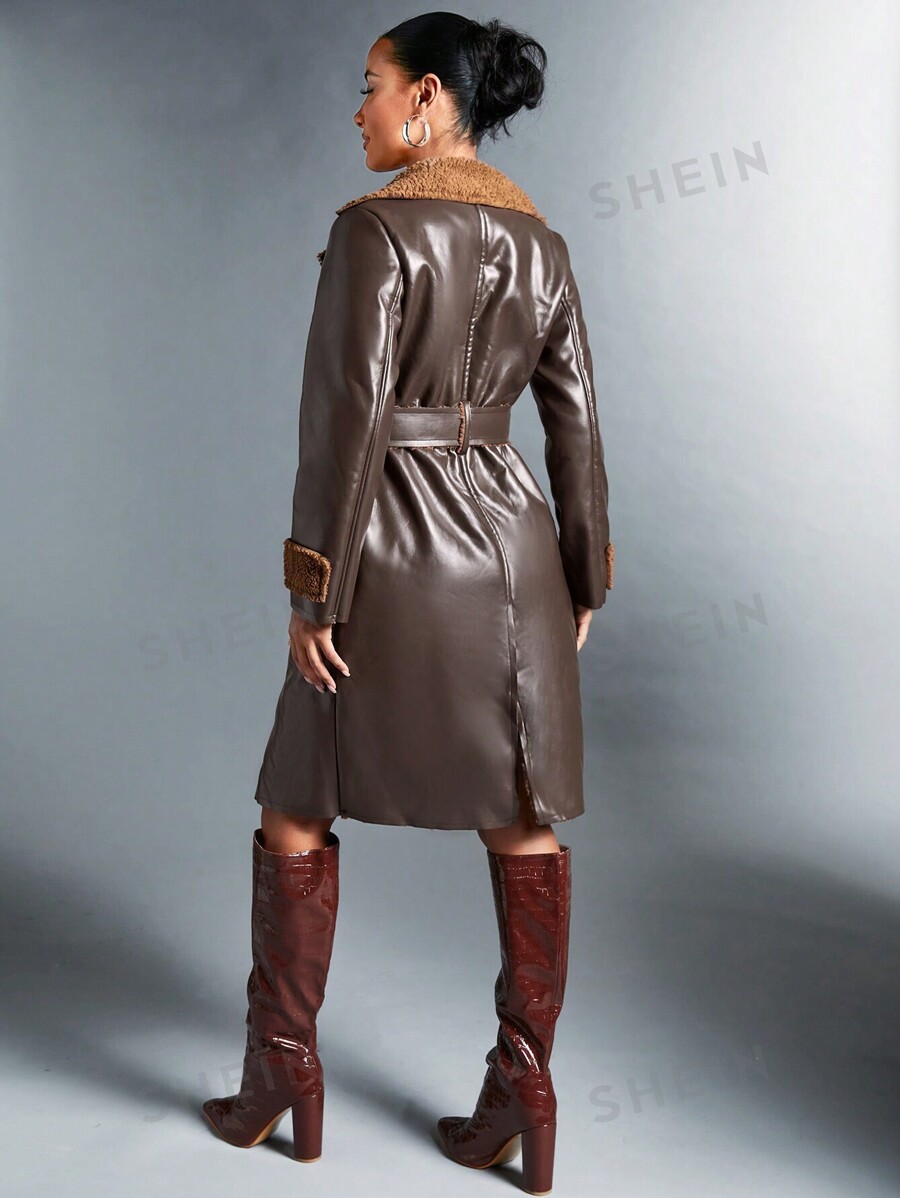 SHEIN BAE Brown Vintage Mallard Color Scheme Warm And Heavy Double ...