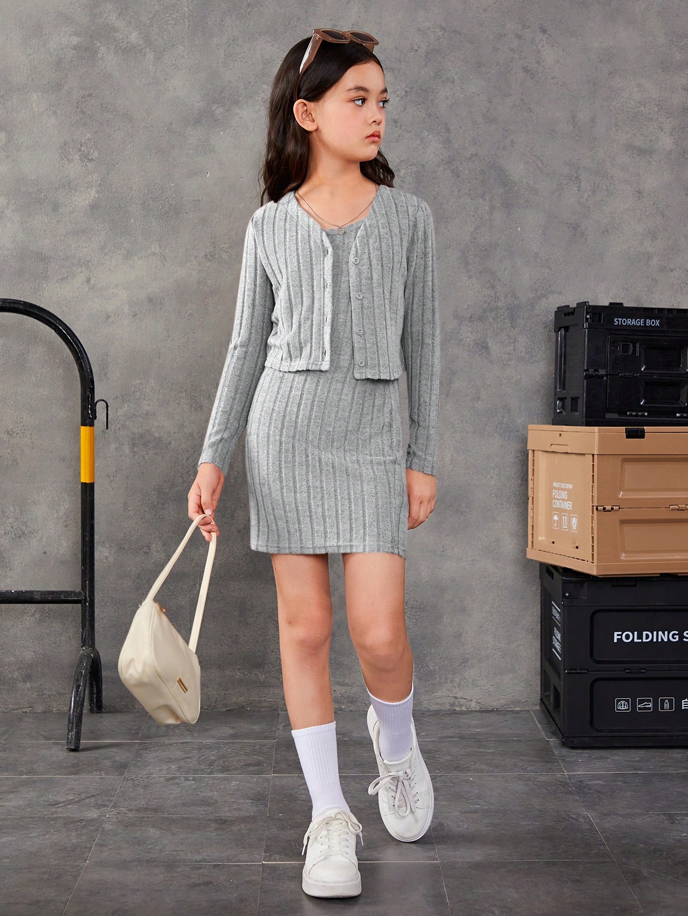 SHEIN Conjunto Informal Para Niñas Preadolescentes Compuesto Por Un ...