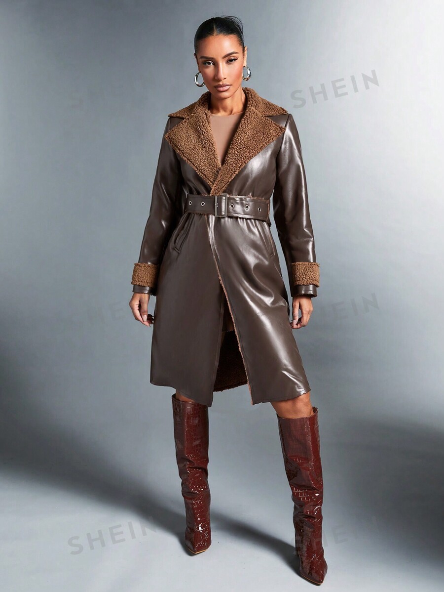 SHEIN BAE Brown Vintage Mallard Color Scheme Warm And Heavy Double ...