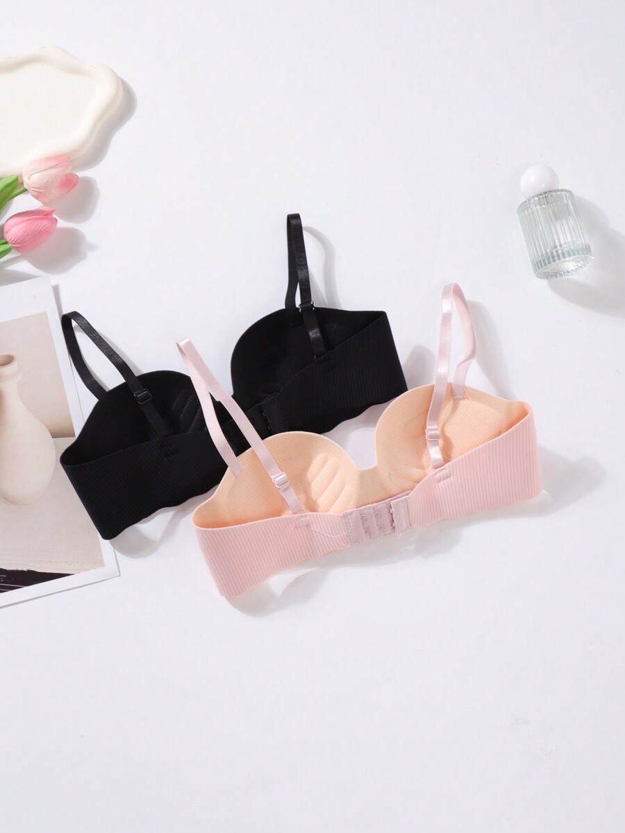 Tween Girl 2pcs Solid Scallop Trim Bra | SHEIN USA