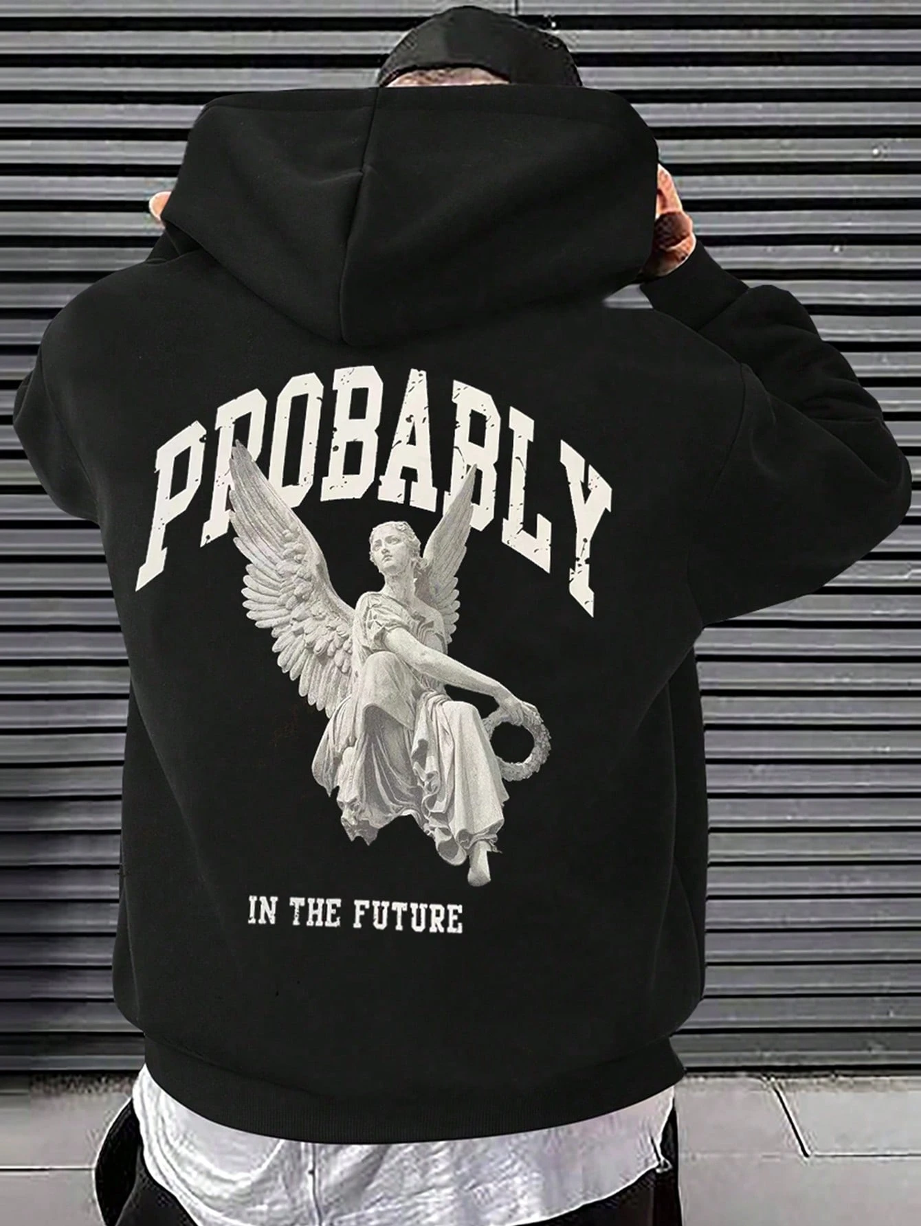 Manfinity EMRG Men's Oversized Hoodie With Sculpture And Letter Print ...