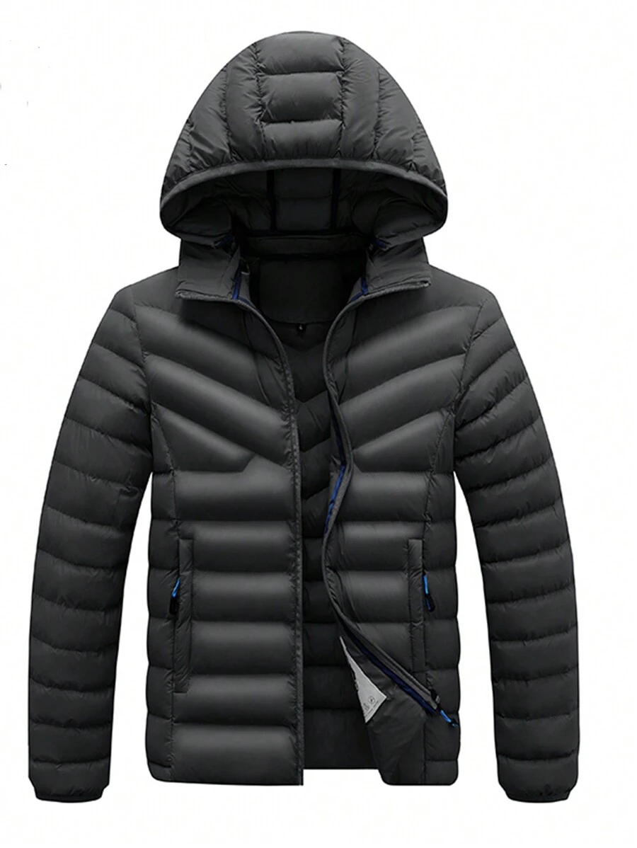 Men Zip Up Hooded Padded Coat | SHEIN USA