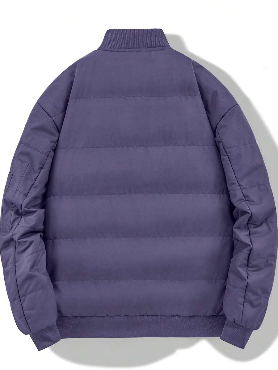 Manfinity Hypemode 1pc Ultra Oversized Men's Zip-Up Bomber Puffer Coat ...