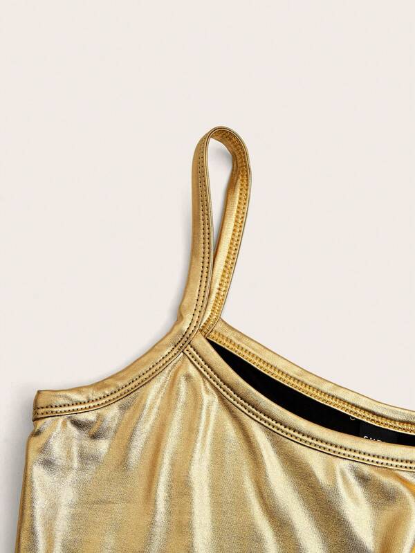 Shein Icon Solid Pu Leather Cami Top Shein Usa