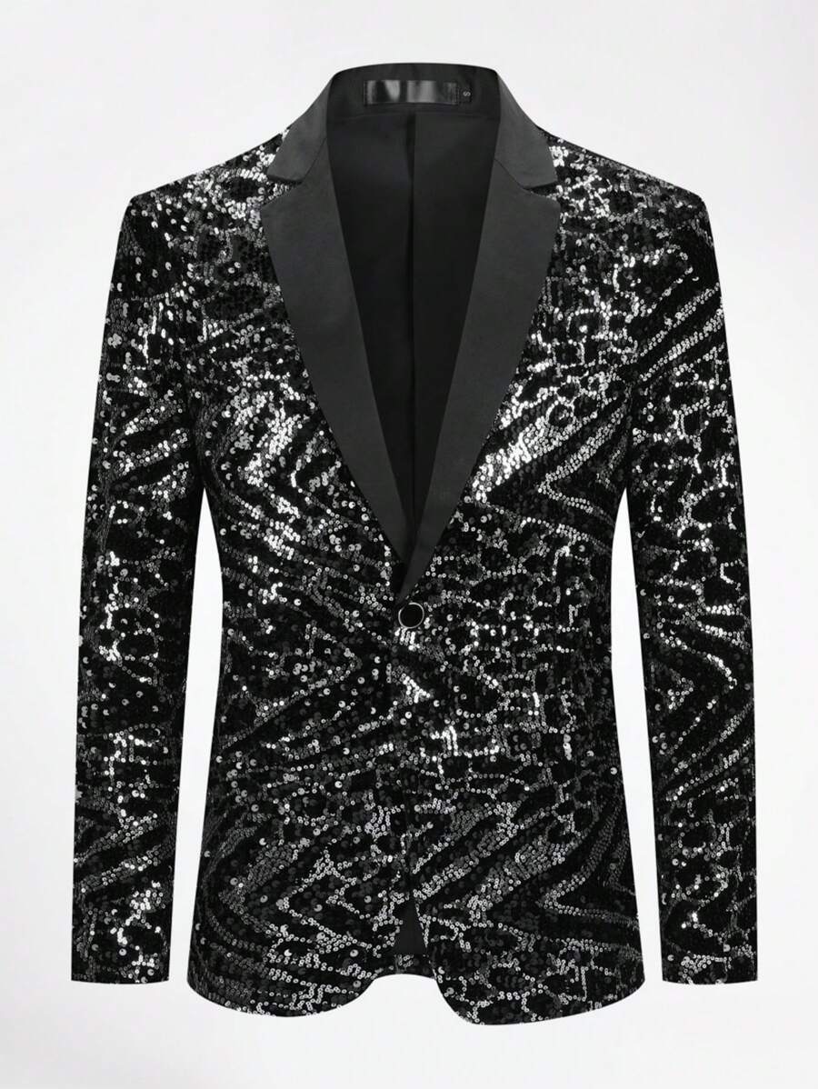 CLOUDSTYLE Men's Sparkling Suit Jacket | SHEIN USA