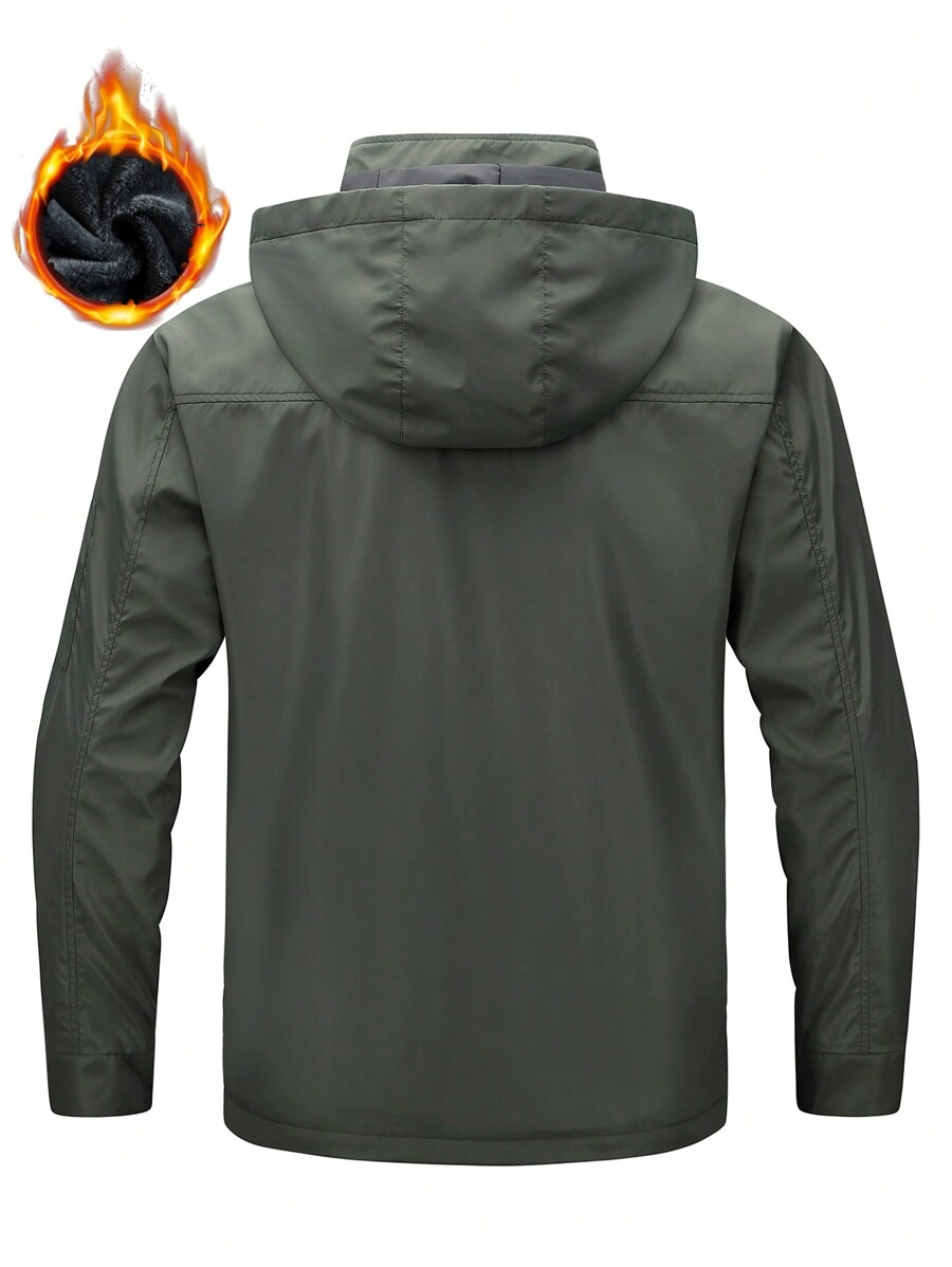 Manfinity Homme Men Flap Pocket Teddy Lined Hooded Jacket Shein Usa