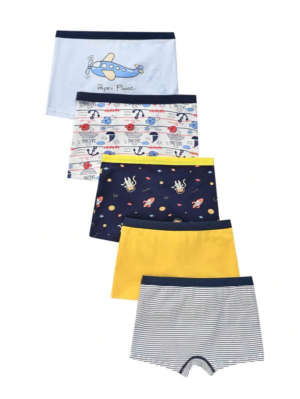 Petit garçon 5 pièces Caleçon dessin animé | Mode en ligne | SHEIN FRANCE